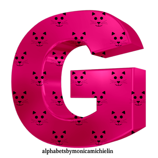 M. Michielin Alphabets: PINK CAT PUPPY ALPHABET, ICONS AND NUMBERS PNG
