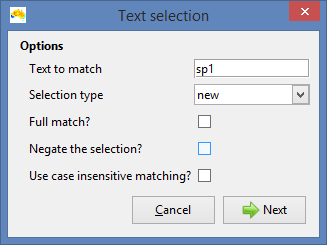 Biodiverse analysis software: Label selections in the View Labels tab