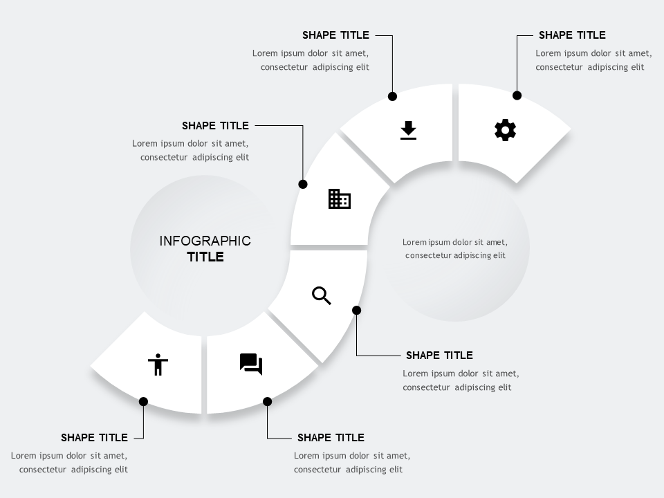 Wave Divided Flow PowerPoint Templates - PowerPoint Free