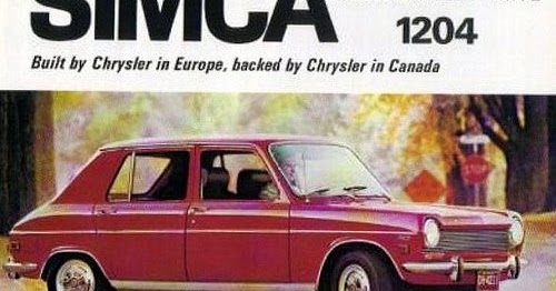Old Cars Canada: 1971 Simca 1204