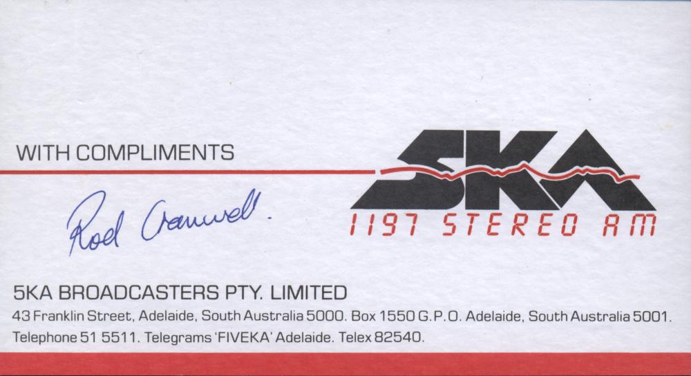 Cape Dx - Gary Deacon: 5KA Adelaide SA 1197 QSL - Audio from the 1950's