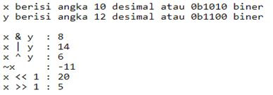 Jenis-jenis Operator pada python