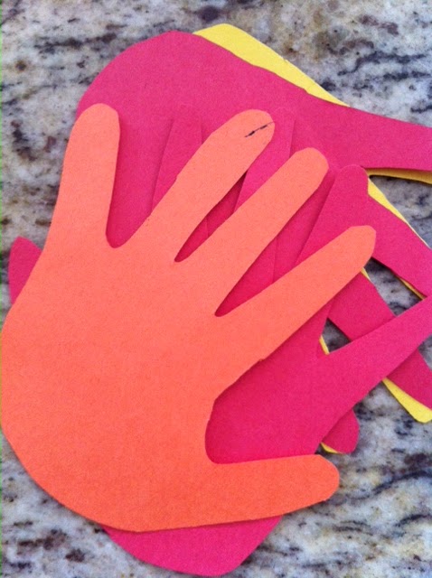 Tot Treasures: Hand print Flower