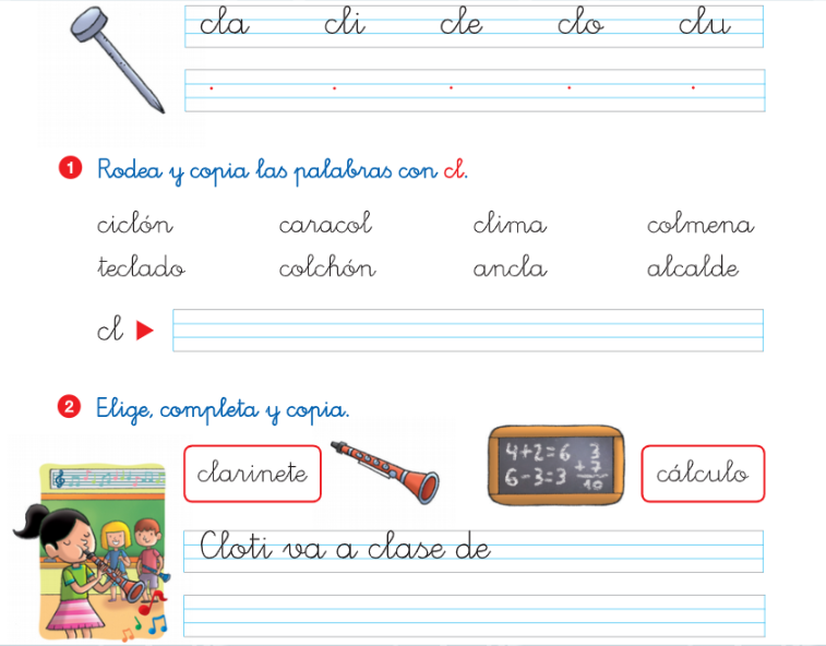 El blog de la seño Nieves: Palabras con cl y cr.