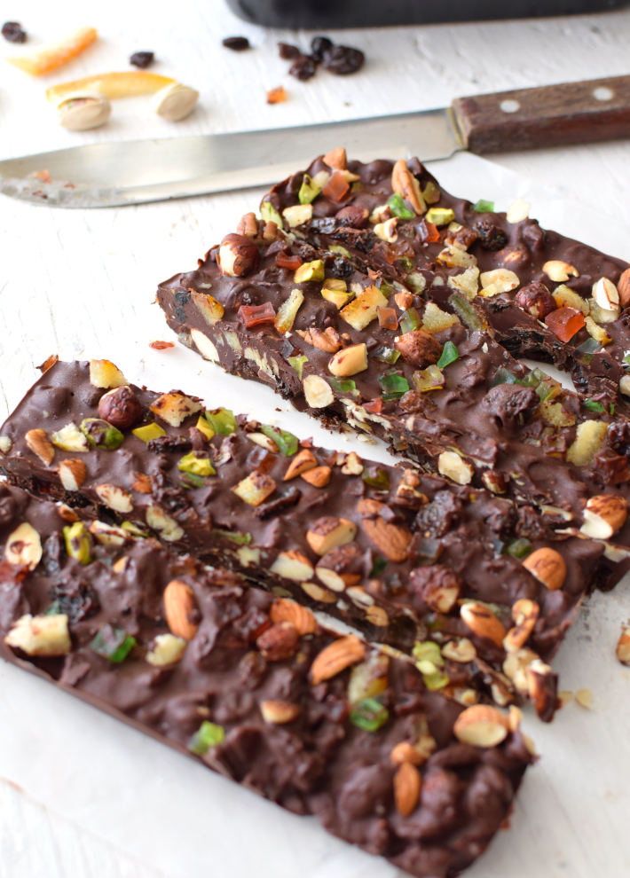 Barras de chocolate con frutos secos | Bizcochos y Sancochos