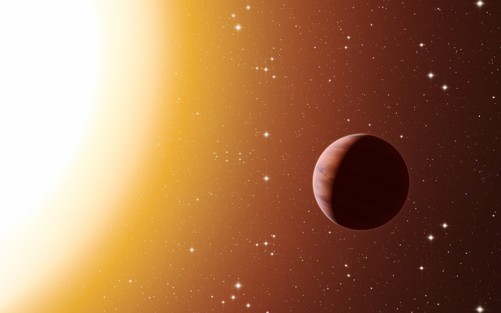 Artist’s impression of a hot Jupiter exoplanet in the star cluster ...