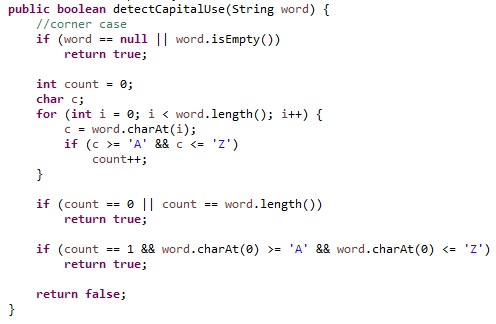 Scrutiny: #LeetCode : Detect Capital