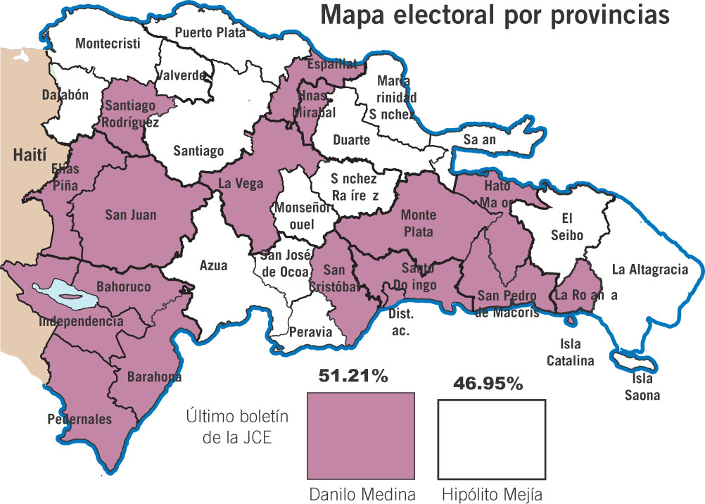 Informativo en Línea: PLD triunfa en DN y en 16 provincias, y el PRD ...
