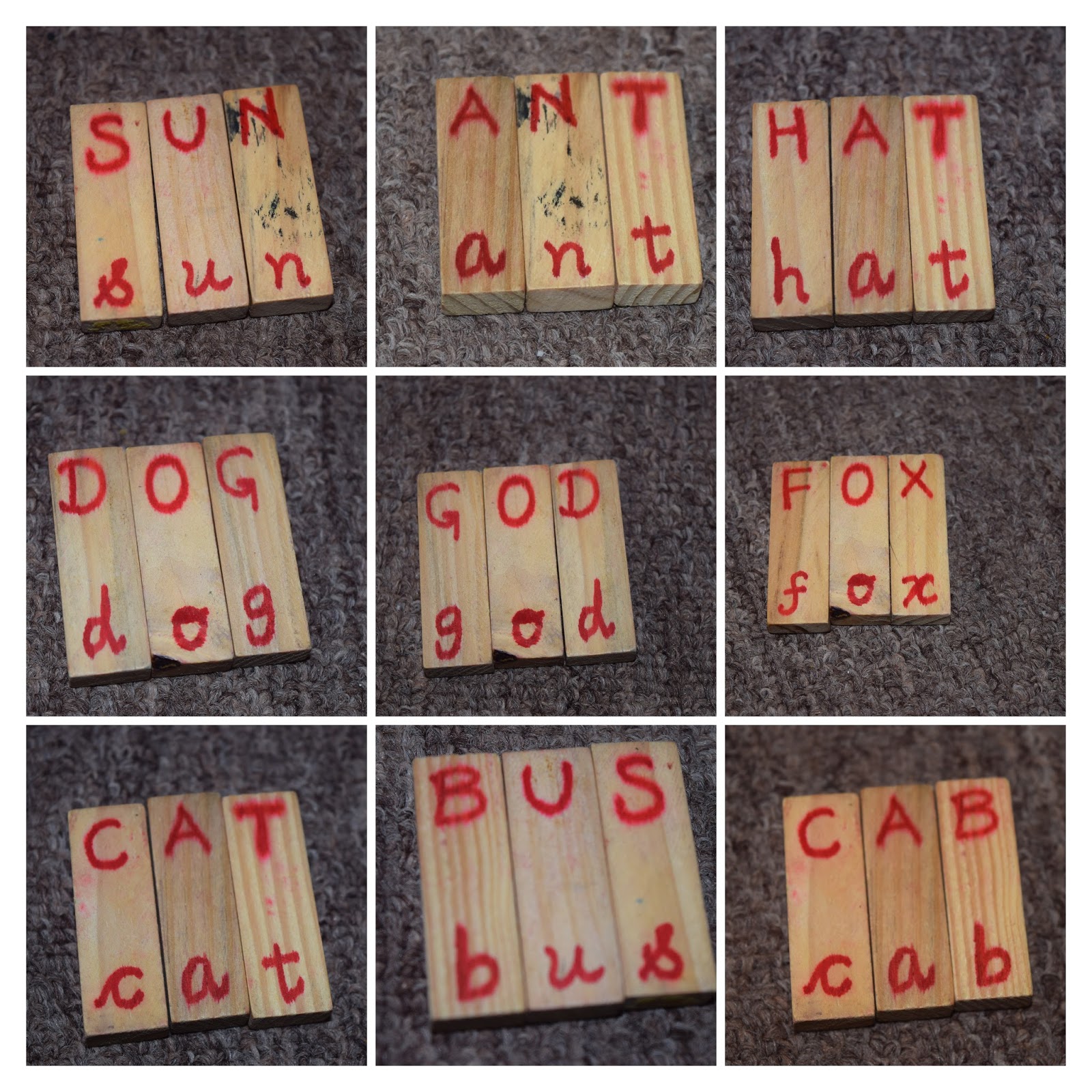 Sindhu's cocoon: Alphabet Activity with mini Jenga Blocks!