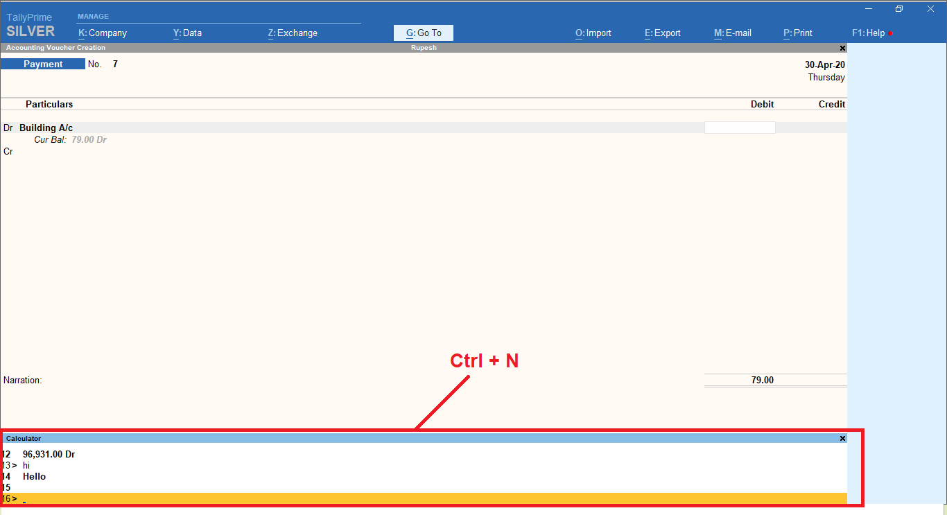 Use Of Calculator In Tally Prime use-of-calculator-in-tally-prime