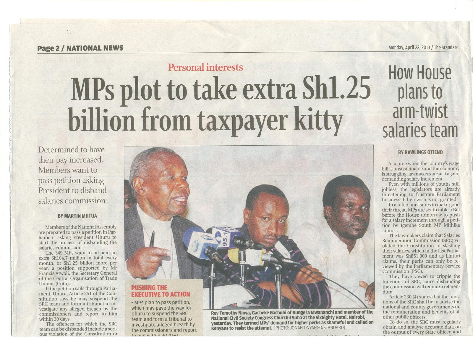 Gacheke Gachihi: The democratic social struggles and politics as ...