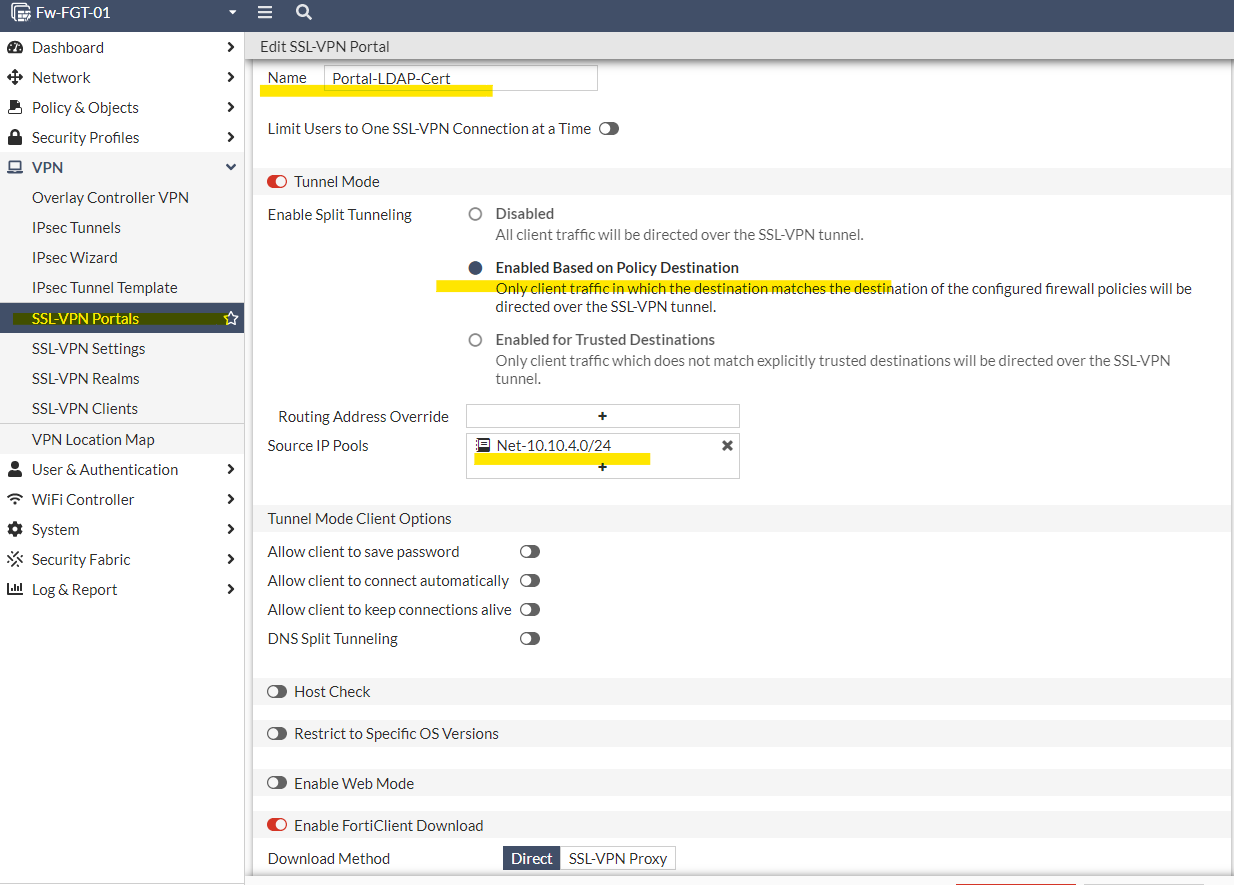 SSL VPN with Fortigate firewalls - Part II (Certificate authentication)