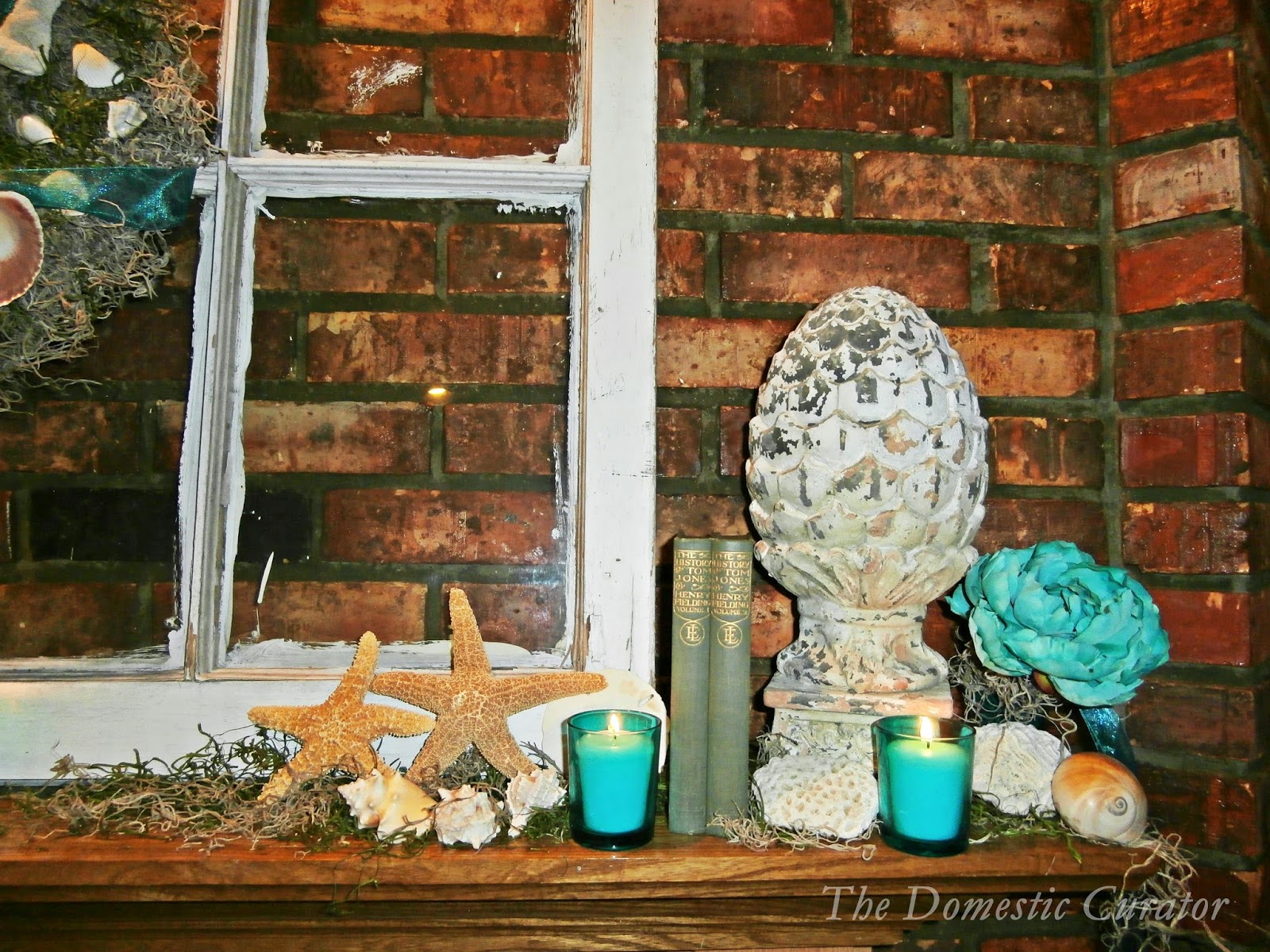 The Domestic Curator: The Beachcomber's Summer Mantel Style