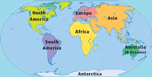 Learn World Geography : 7 Continents of the World