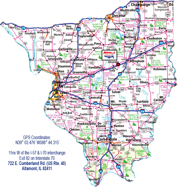 Detailed Map Of Southern Illinois