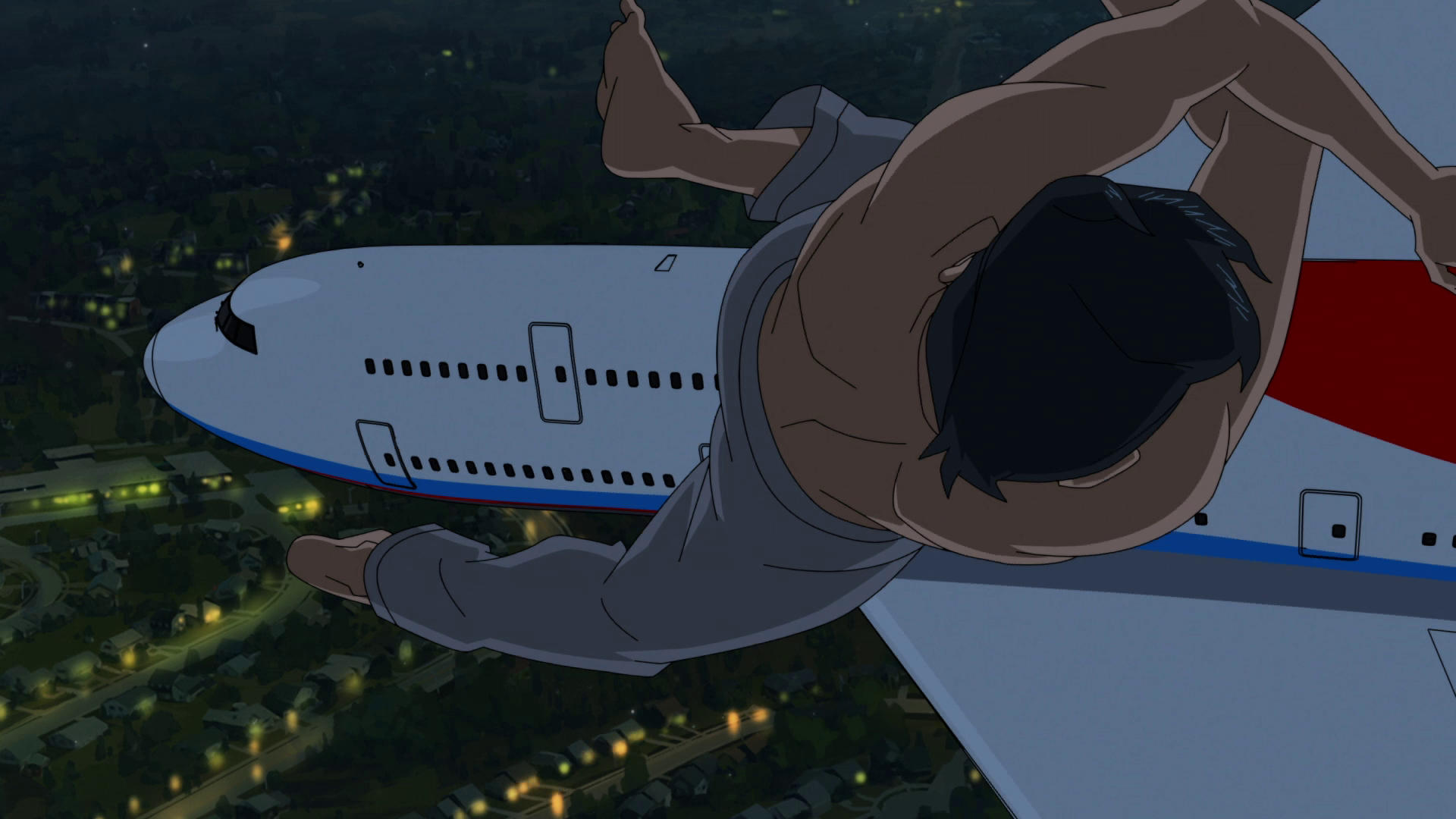 Invincible Flying Bare-Chested