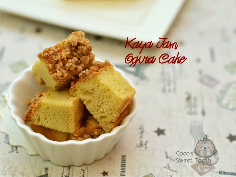 Coco's Sweet Tooth ......The Furry Bakers: Kaya Jam Ogura Cake ...... a ...