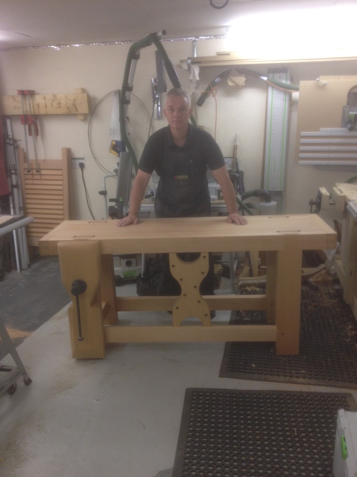 David Barron Furniture: Roubo Bench with BenchCrafted Classic Vice.