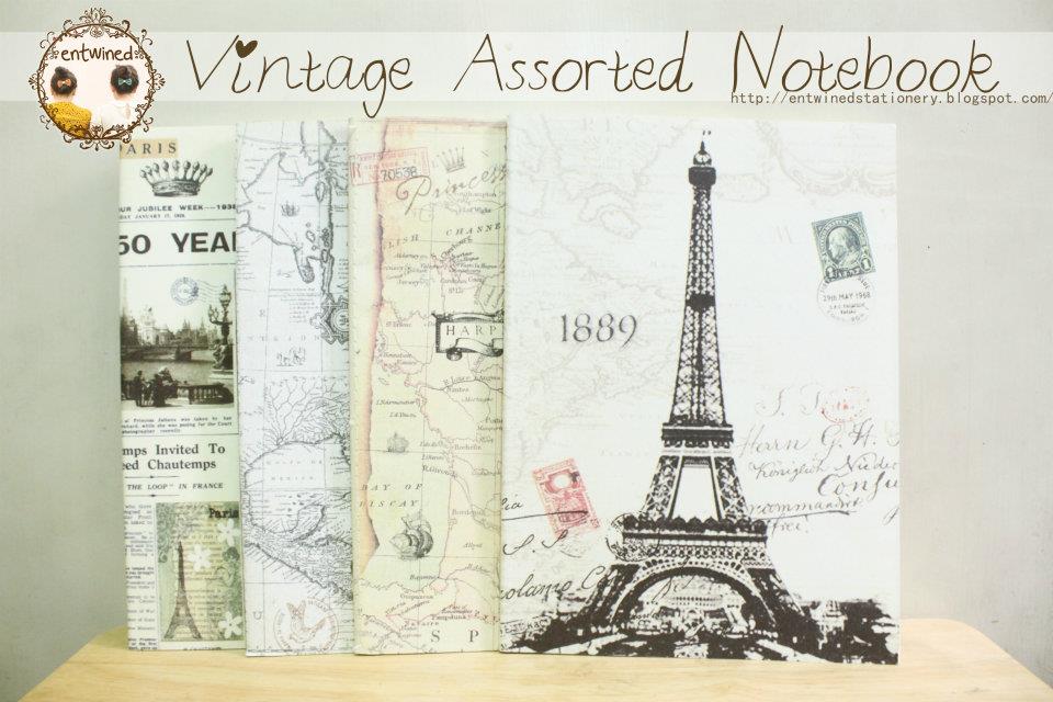 Entwined: Large Vintage Assorted Notebook