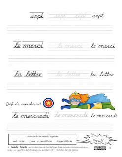 mon cahier d'ecriture cursive - موارد المعلم