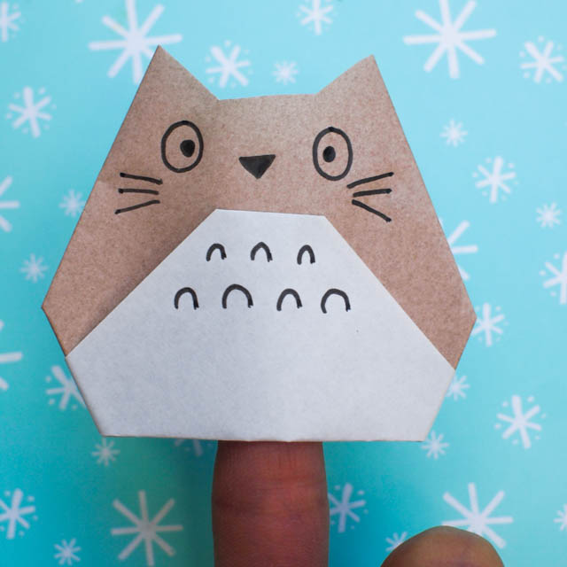 Super Easy Origami Totoro Pink Stripey Socks super-easy-origami-totoro-pink-stripey-socks