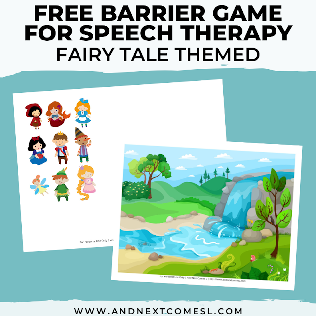 Free Printable Fairy Tale Barrier Game for Speech Therapy | And Next ...