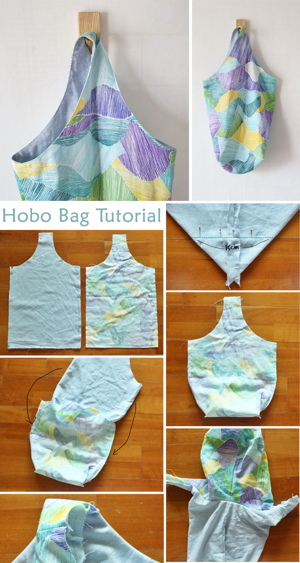 Fabric Hobo Bag Tutorial ~ DIY Tutorial Ideas!