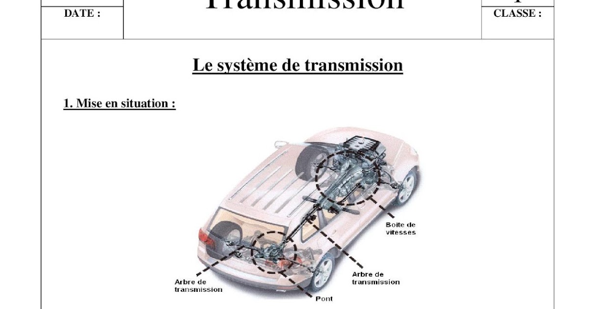 Cours transmission mécanique - La Grande Bibliothèque