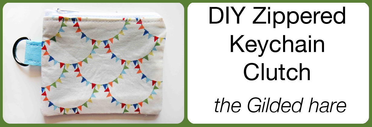 The Gilded Hare: zippered keychain clutch