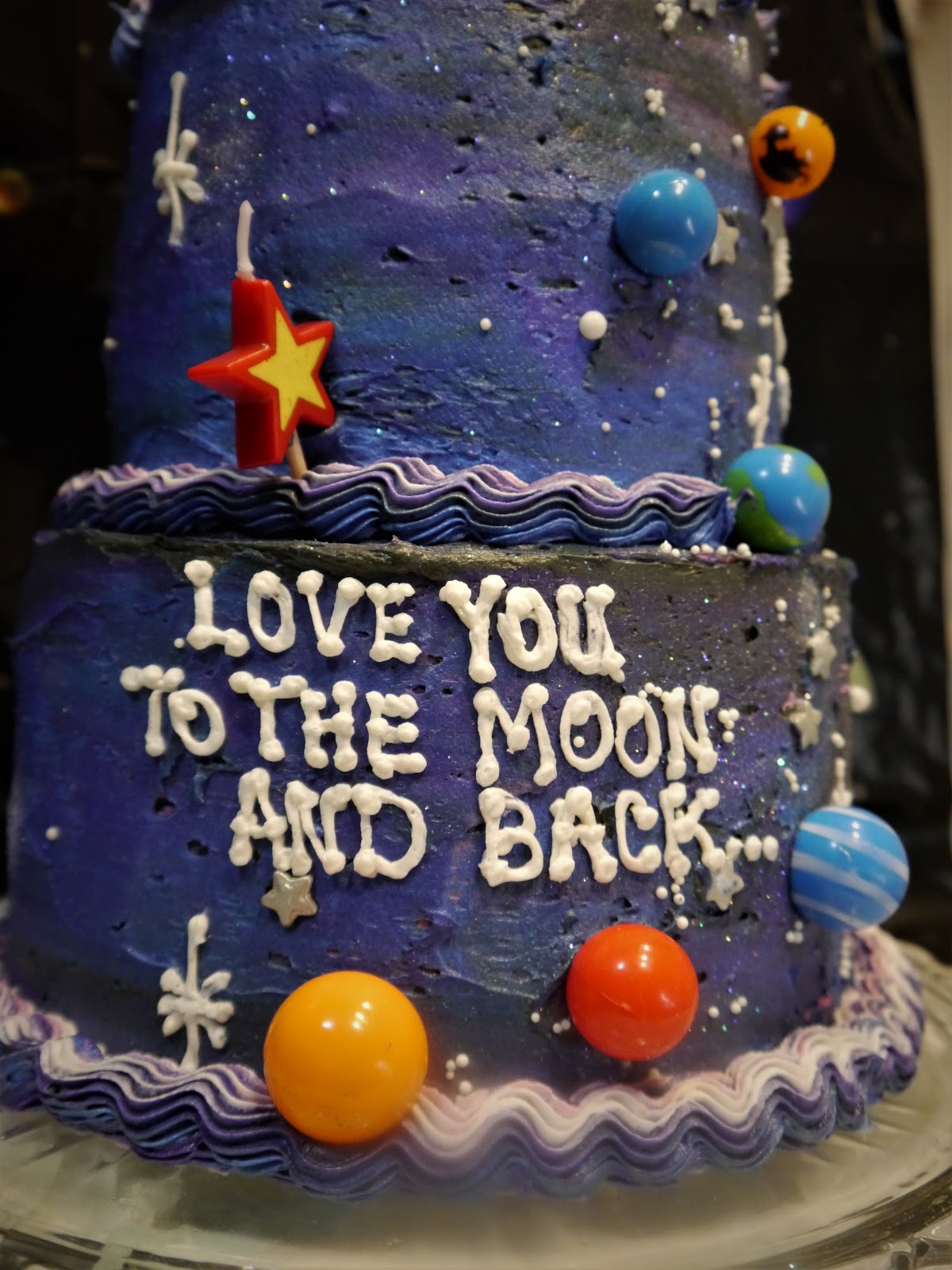 Suzy Homefaker: Galaxy Cake with Planets inside!! Solar System Birthday ...