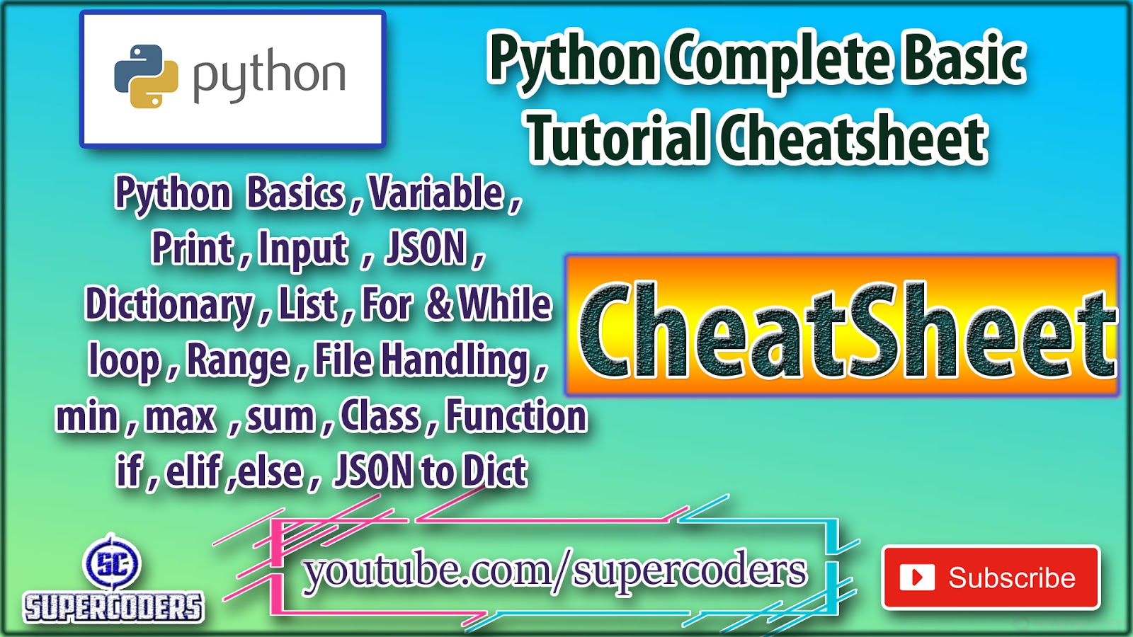 Python Complete Basic Tutorial In 17 Minutes Supercoders Web Development And Design