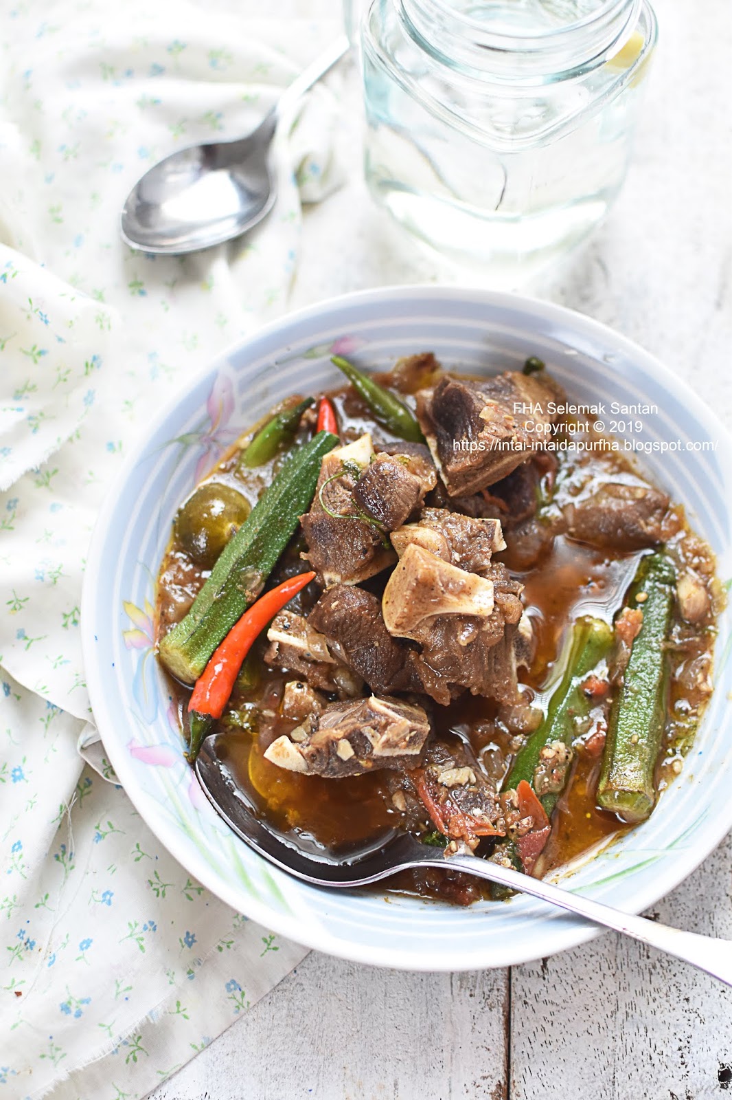 BAMYA PAHA KAMBING ...egyptian food and recipes - FHA Selemak Santan