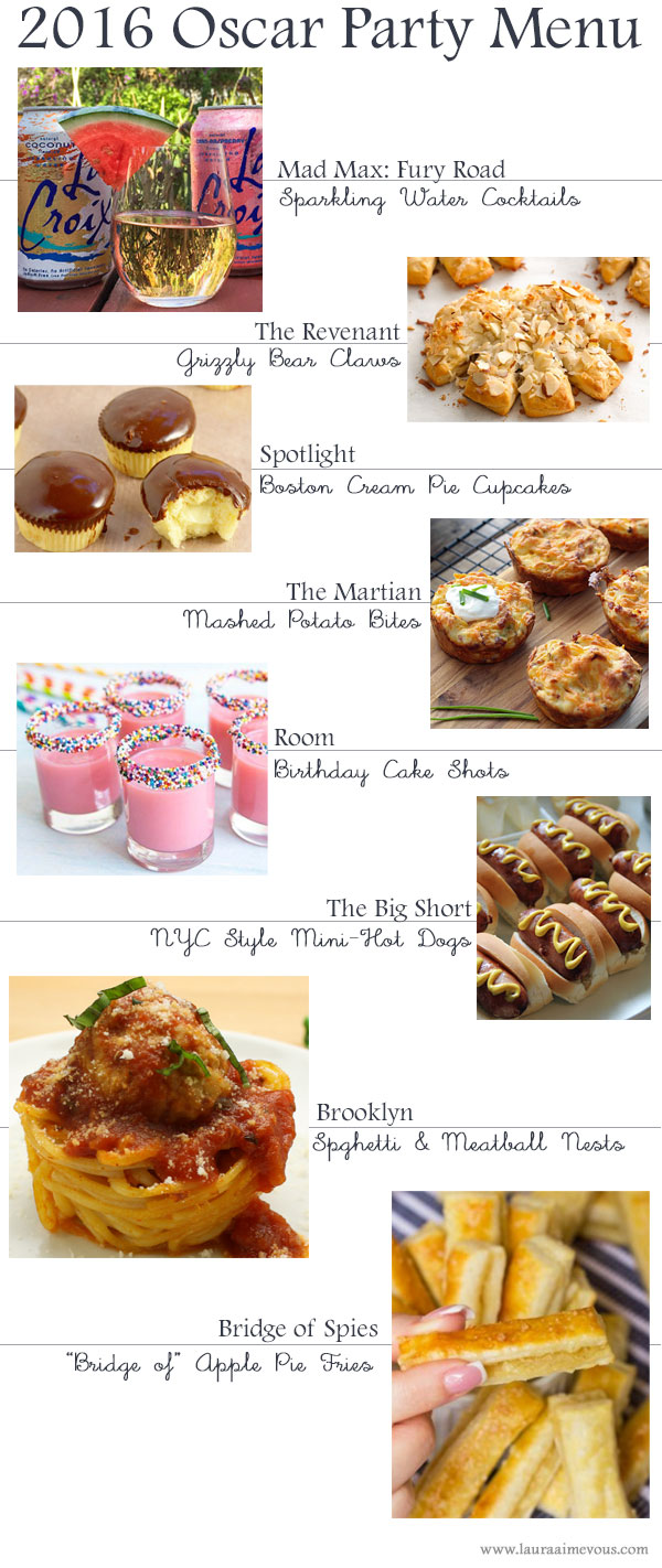 Laura Kat Klein: 2016 Oscar Party Themed Menu