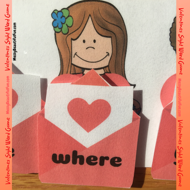 Messy, Beautiful, Fun: Valentines Day Sight Words Delivery Game