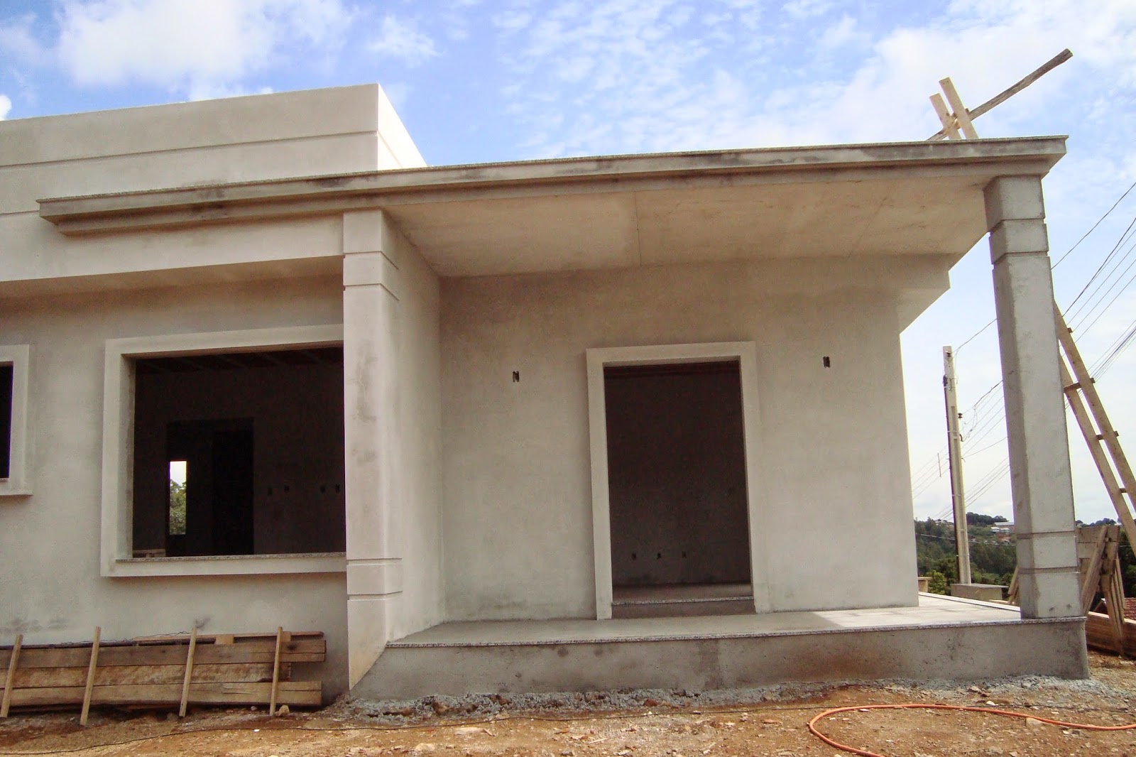 A Casa da Claudia: Atualizando a Obra - Reboco Parte Interna Finalizado