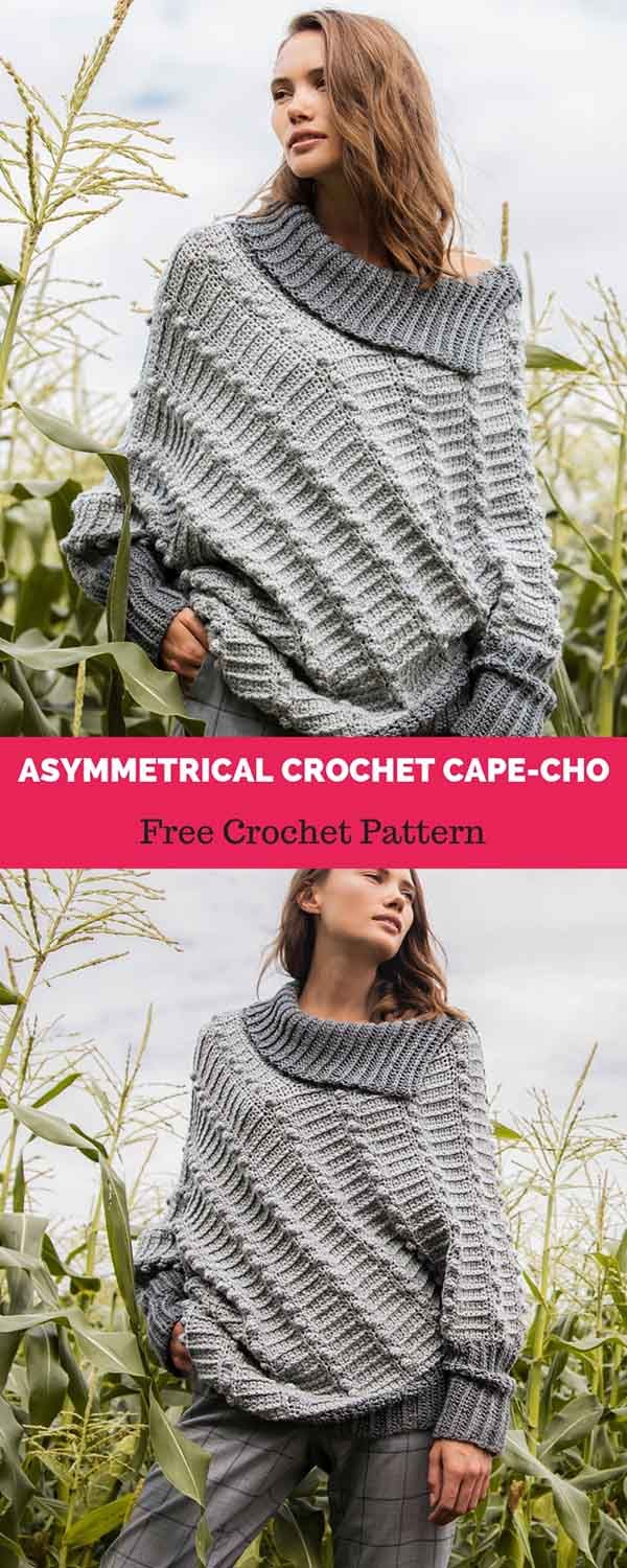 Crochet Asymmetrical Cardigan Pattern - Ovie Media