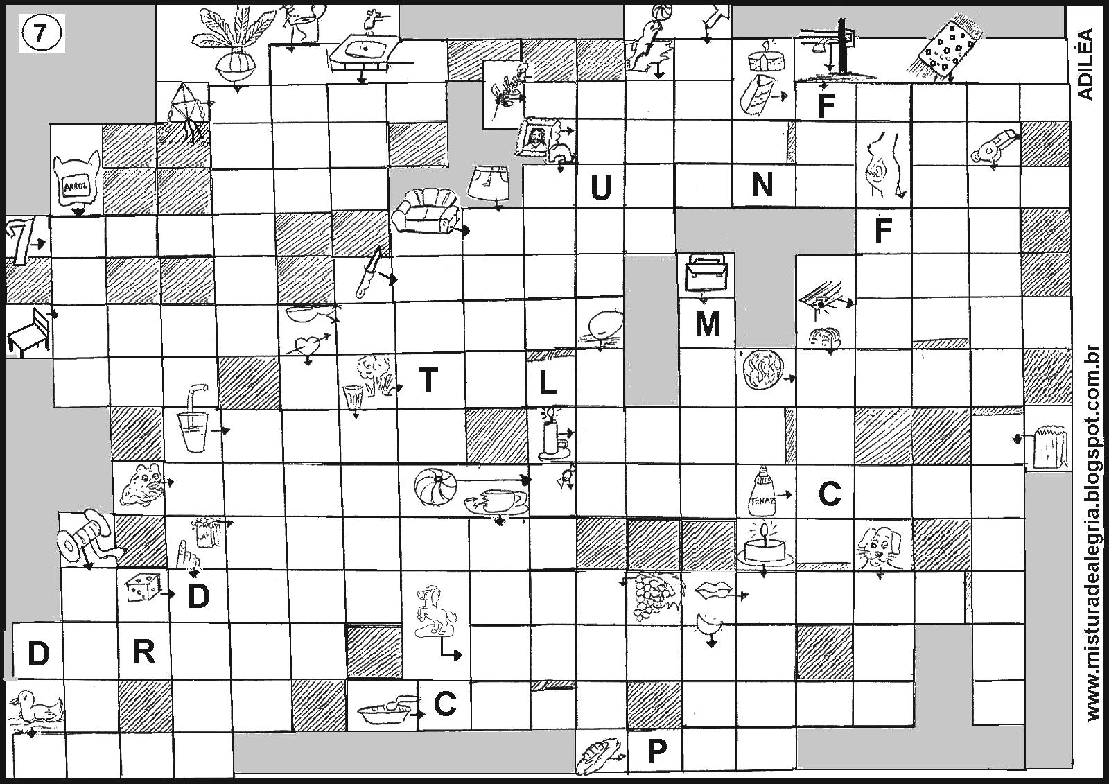 PALAVRAS CRUZADAS PARA AS SÉRIES INICIAIS DE ALFABETIZAÇÃO - Mistura de ...