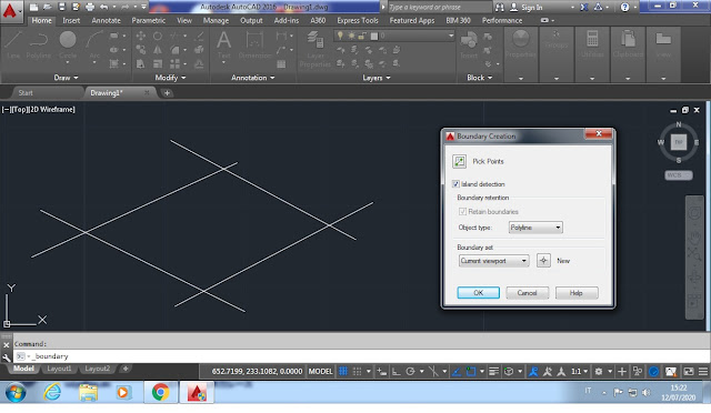 Comandi CAD hatch/gradient/boundary