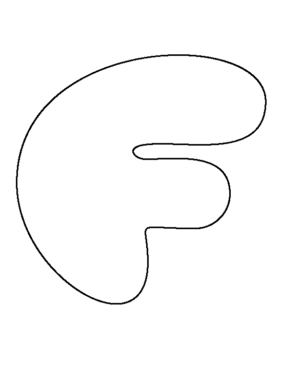 Bubble Letters F - Formal Letter