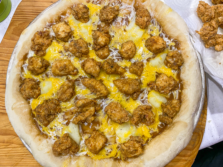 Tales of the Flowers: Pizza at Home - Kentucky Fried Chicken Pizza
