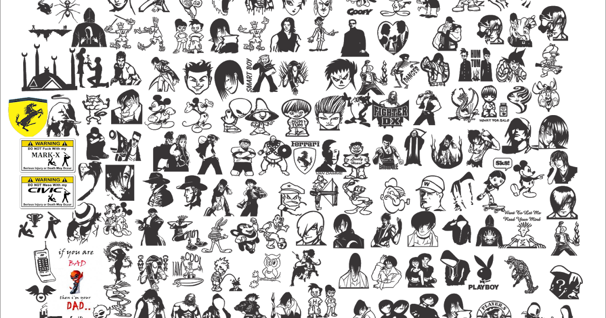 Cool bike and car Decoration sticker Design free CDR Download by ...