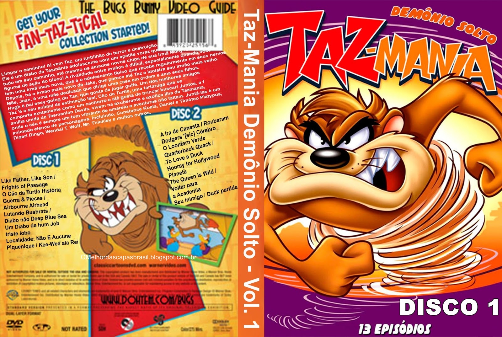 Baratta-infantil: Taz-Mania Demônio Solto Vol. 1 - DVD 1