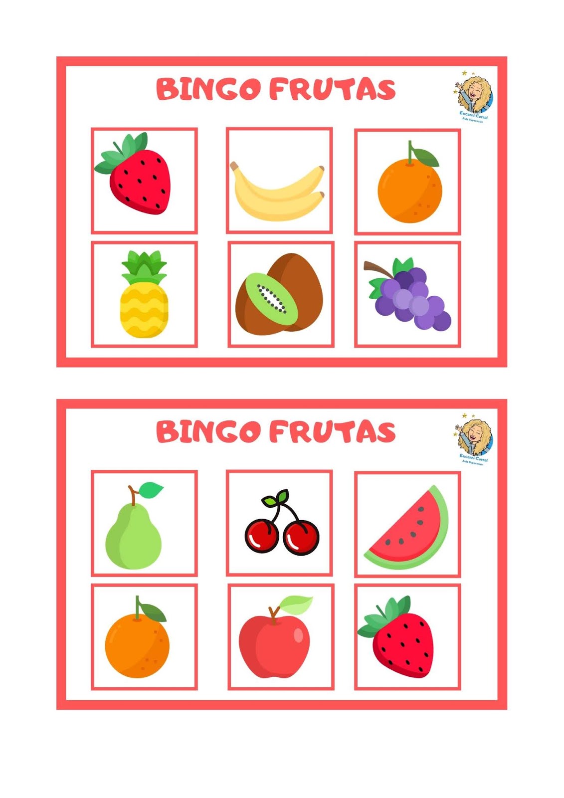 AULA DE SUPERACIÓN: ⭐BINGO FRUTAS