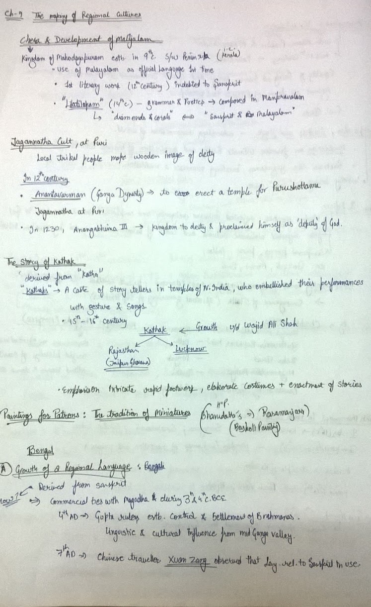 Ncert class 7 history notes all chapters