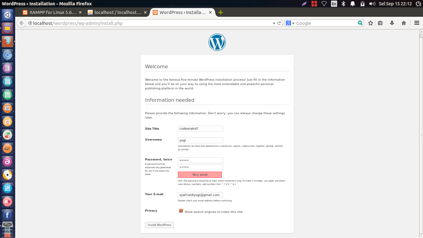 Cara Install Wordpress di localhost Ubuntu “Linux” - BACA CODING