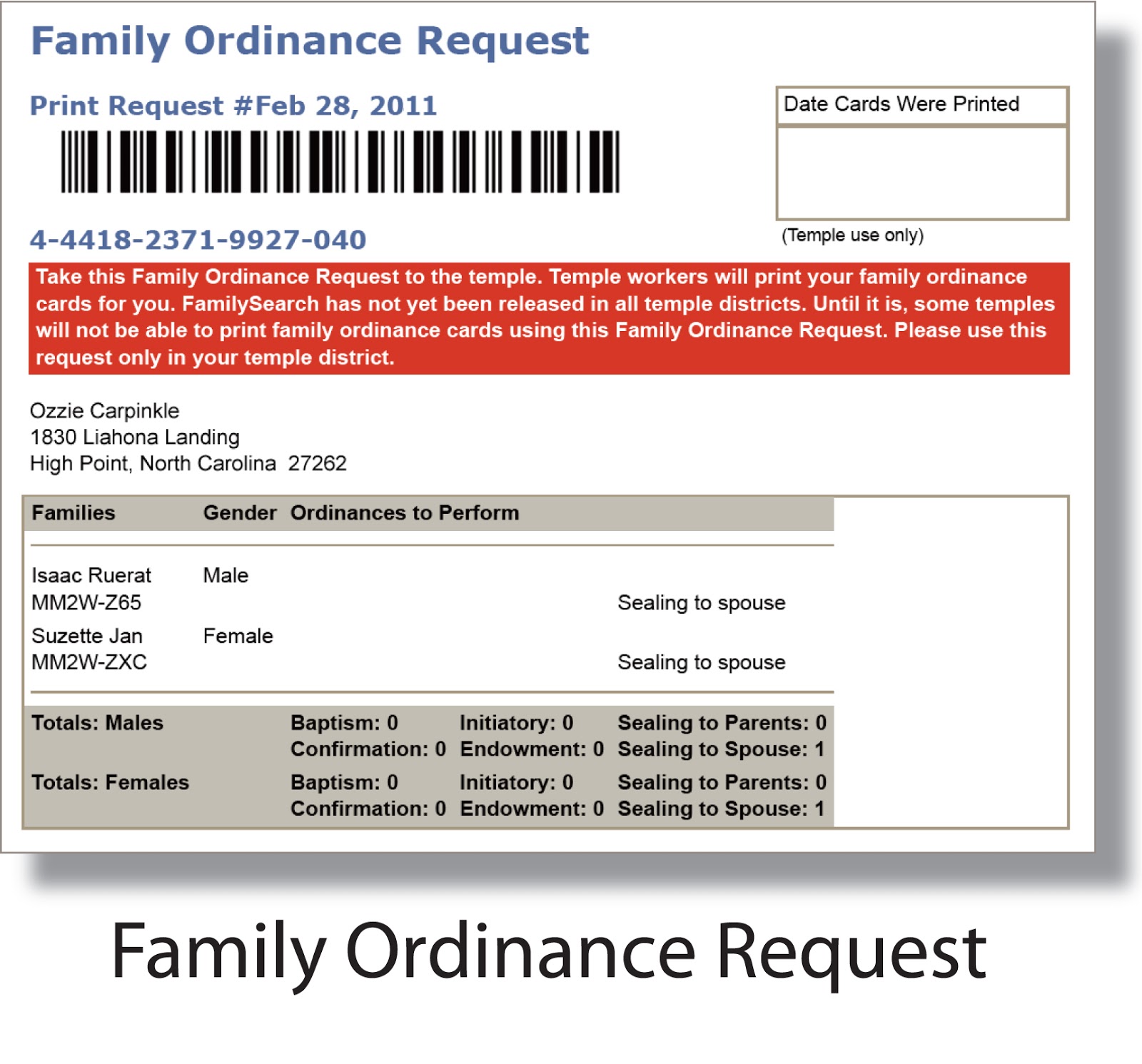 Athens University Branch Family History Blog: Temple Ready