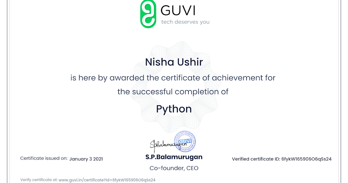 Python Certificate