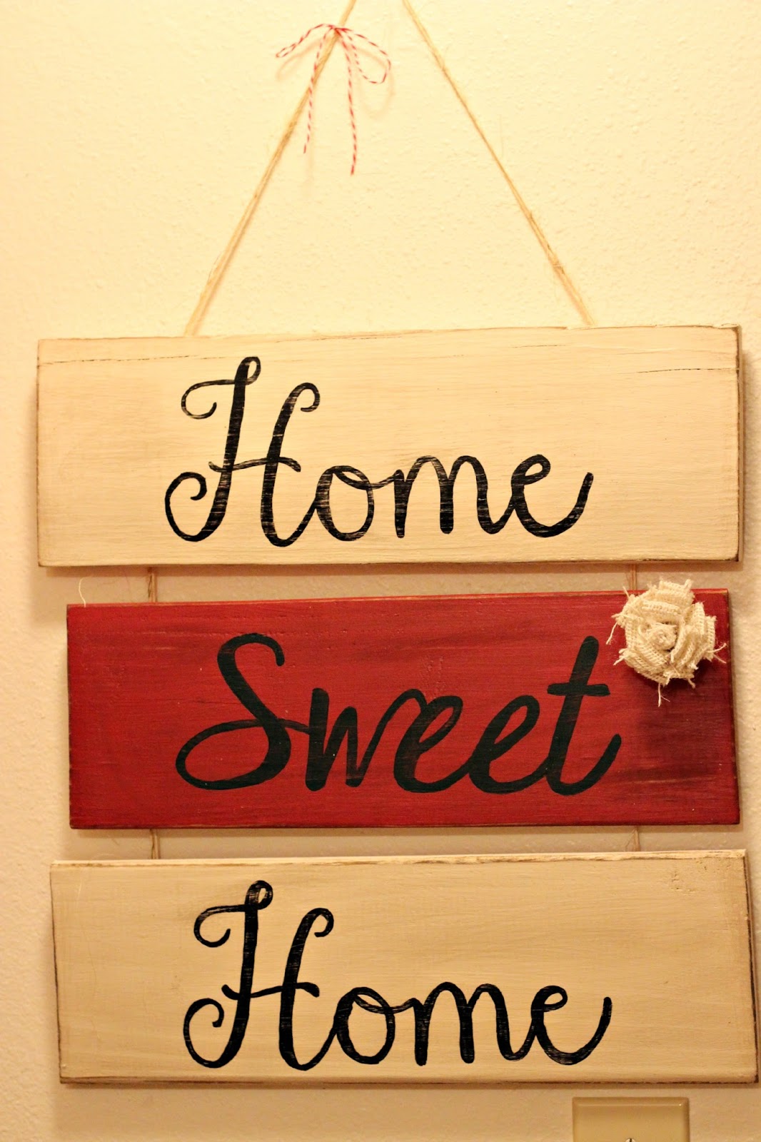 The Sassy Homemaker: Home Sweet Home wooden sign