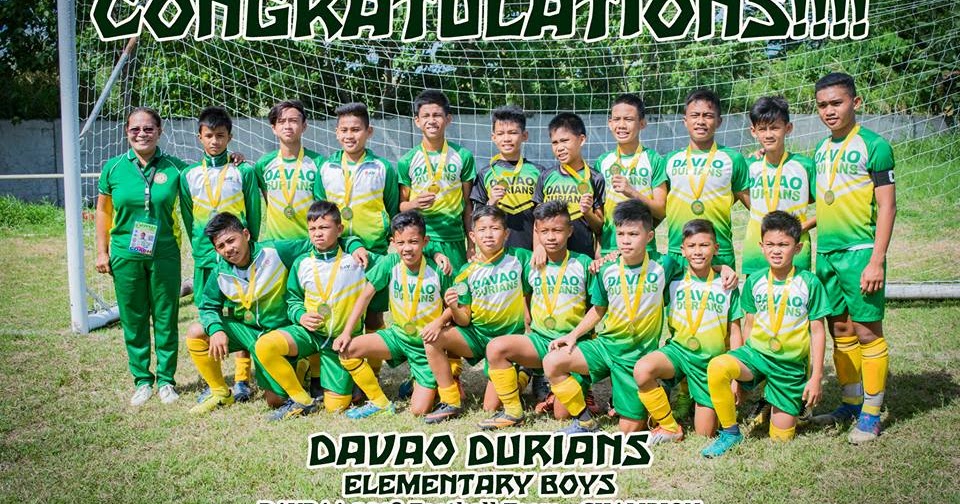 mYnMe: DAVRAA 2018 : DAVAO DURIANS Football Team Elementary Boys ...