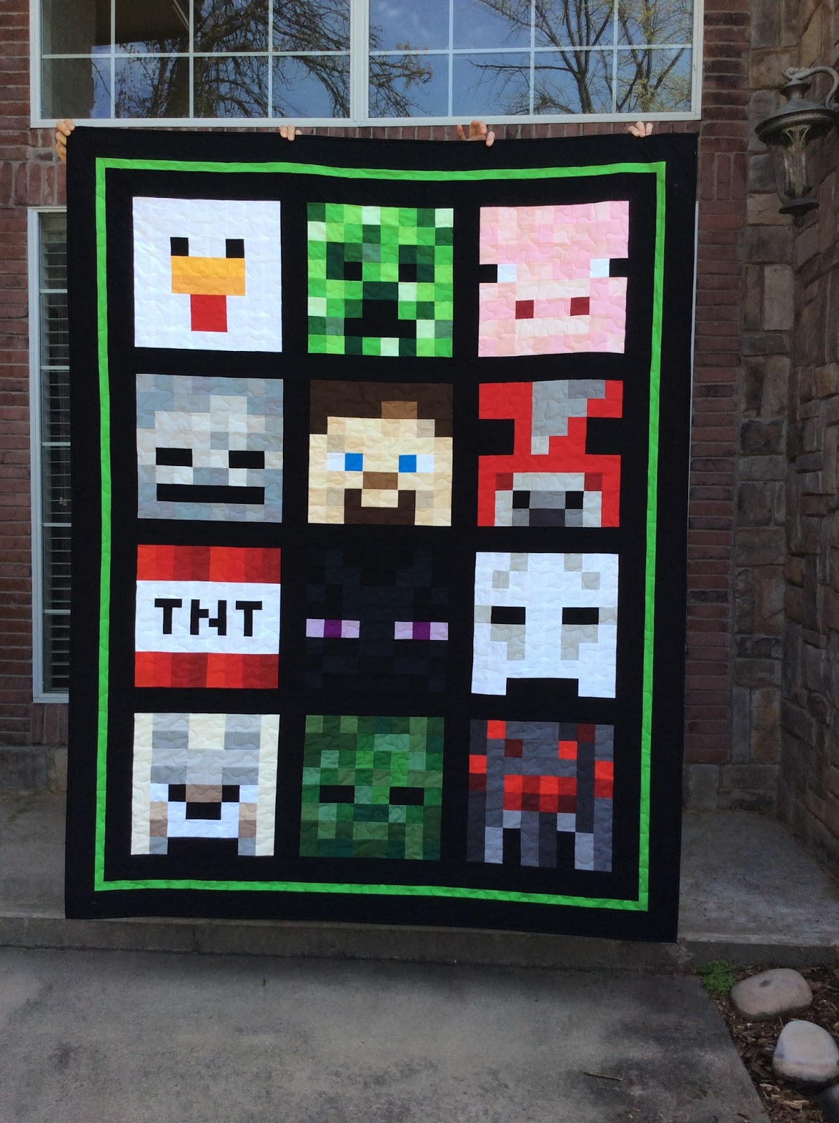 The Fleming's Nine: Minecraft Quilt